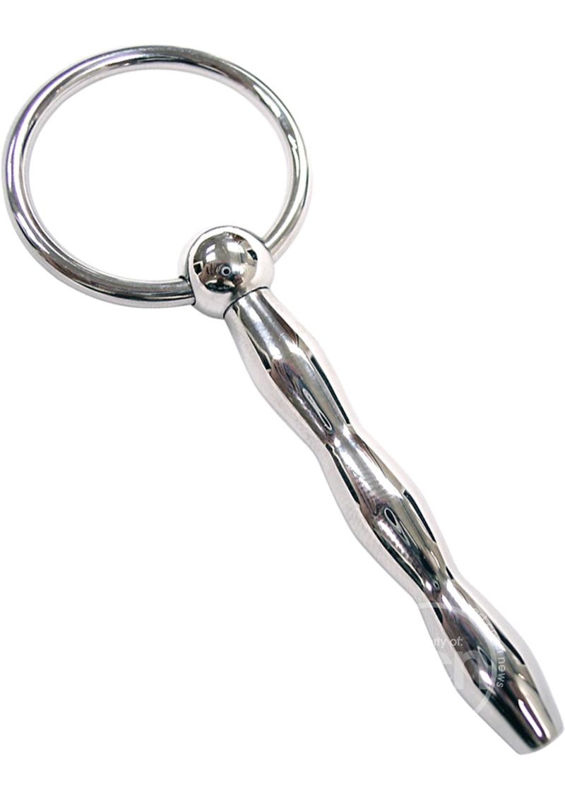 Hollow Ribbed Urethral Probe with Ring | Rouge – Vanilla Kink